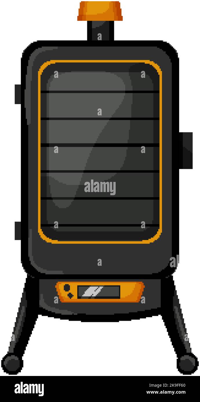 delicious smoker bbq cartoon vector illustration Stock Vector Image ...