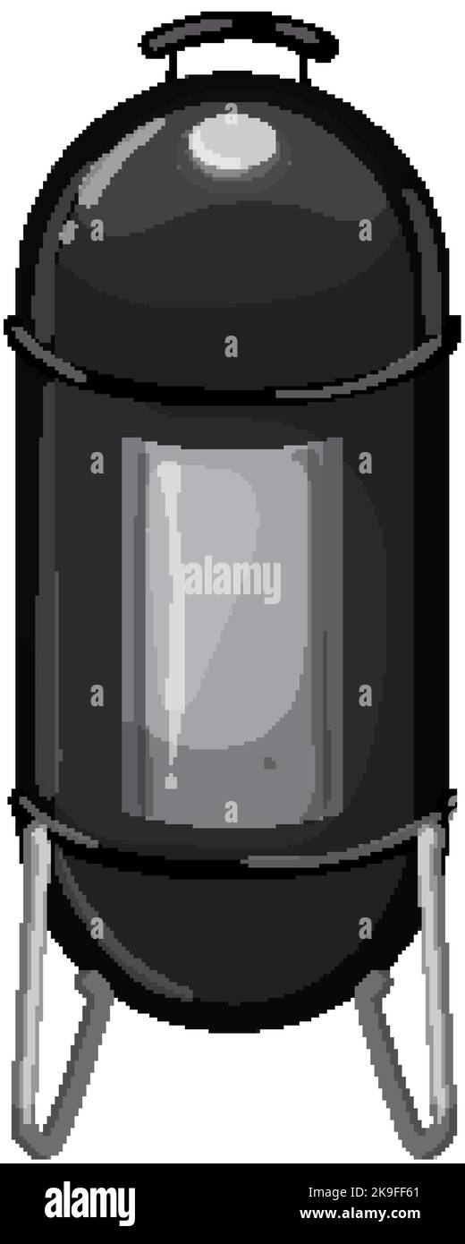 outdoor smoker bbq cartoon vector illustration Stock Vector Image & Art ...