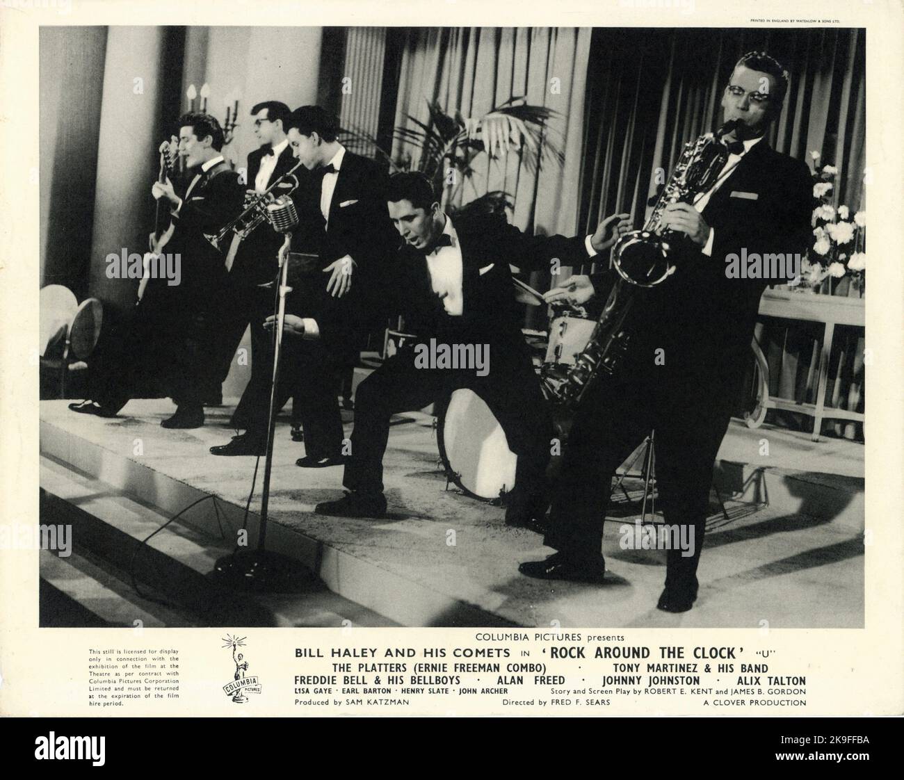 FREDDIE BELL AND HIS BELLBOYS in ROCK AROUND THE CLOCK 1956 director ...