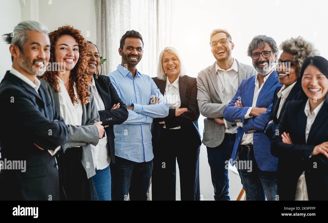 Multi generational multiracial team hi-res stock photography and images ...
