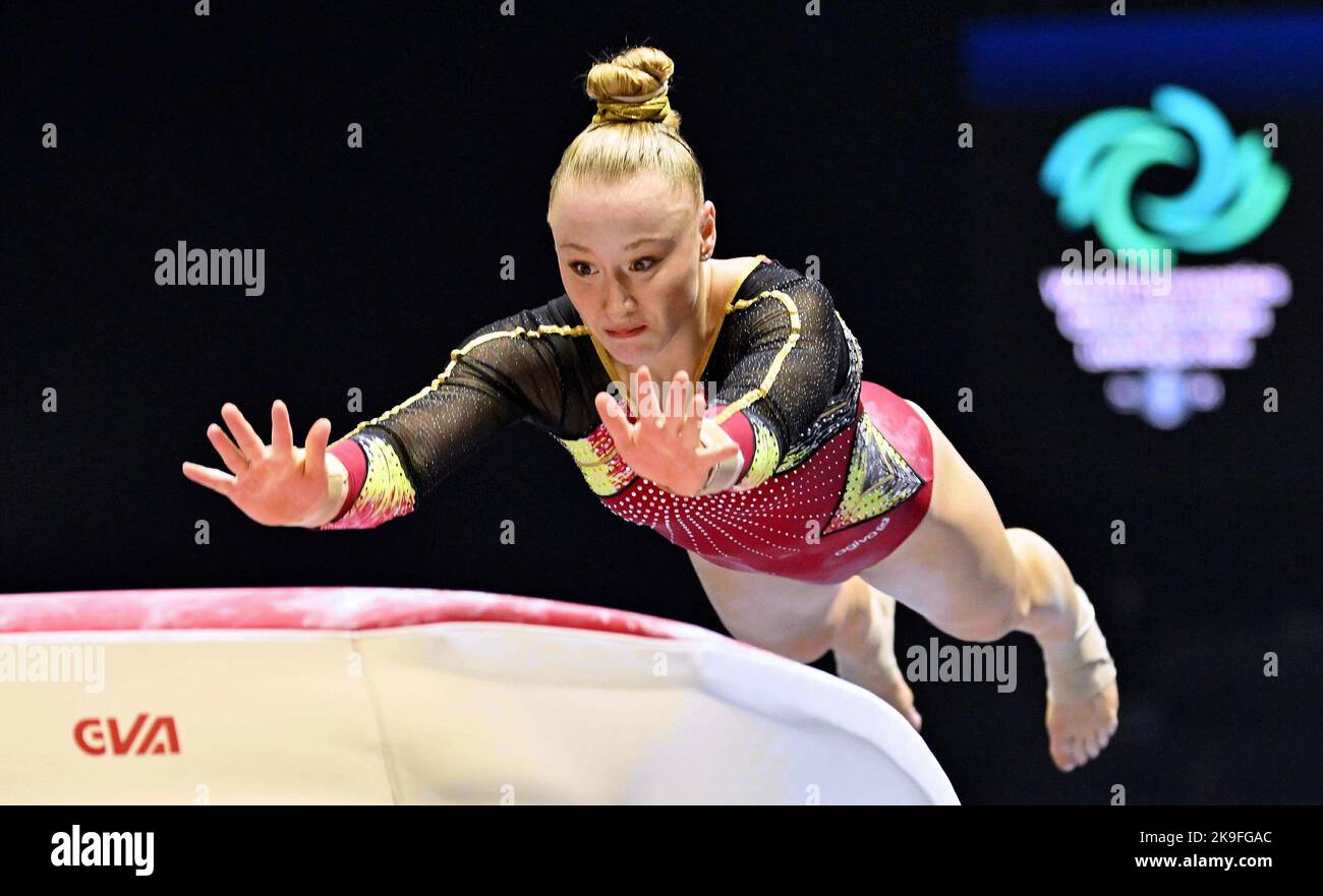 Liverpool, UK. 27th Oct, 2022. Belgian Lisa Vaelen pictured in action ...