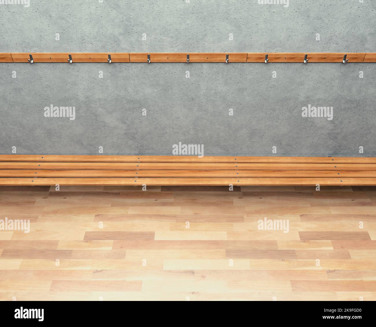Locker room empty hooks hi-res stock photography and images - Alamy