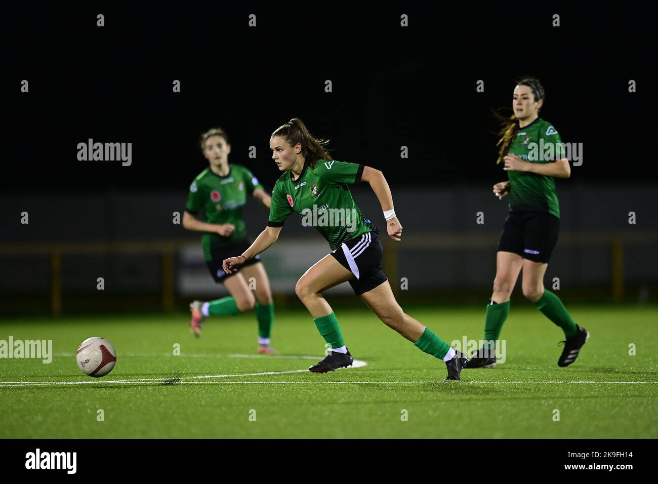 Barry, Wales. 27th Oct, 2022. Libby Isaac of Aberystwyth Town FC ...