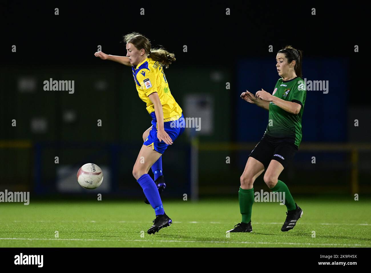 Barry, Wales. 27th Oct, 2022. Taite Trivett of Barry Town Utd Women ...