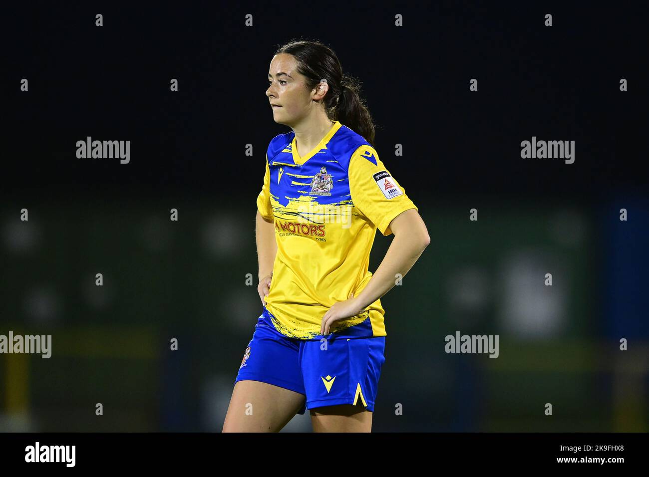 Barry, Wales. 27th Oct, 2022. Maisy Fahey-Pennell of Barry Town Utd ...