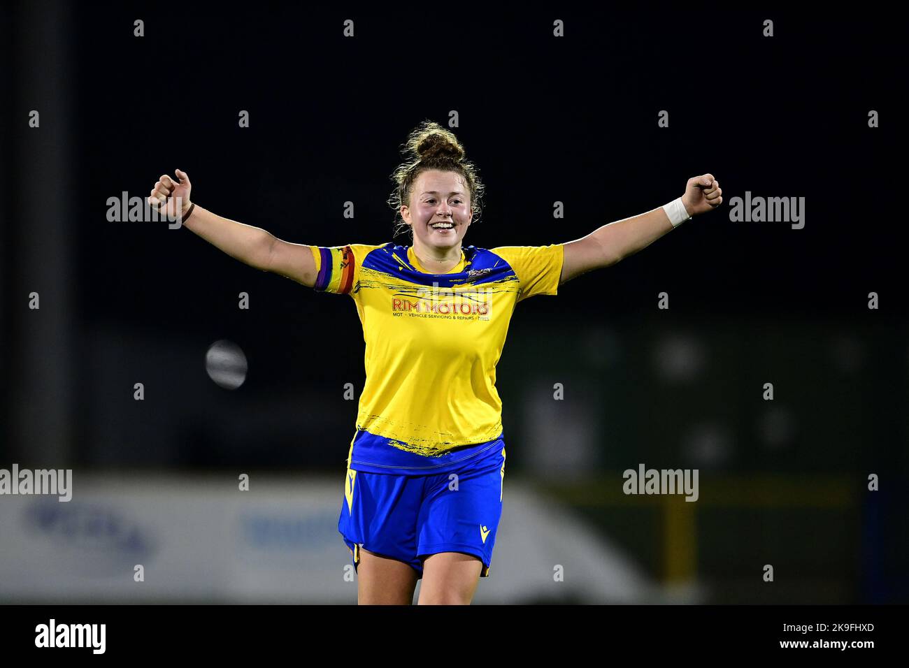 Barry, Wales. 27th Oct, 2022. Lauren Harris of Barry Town Utd Women ...