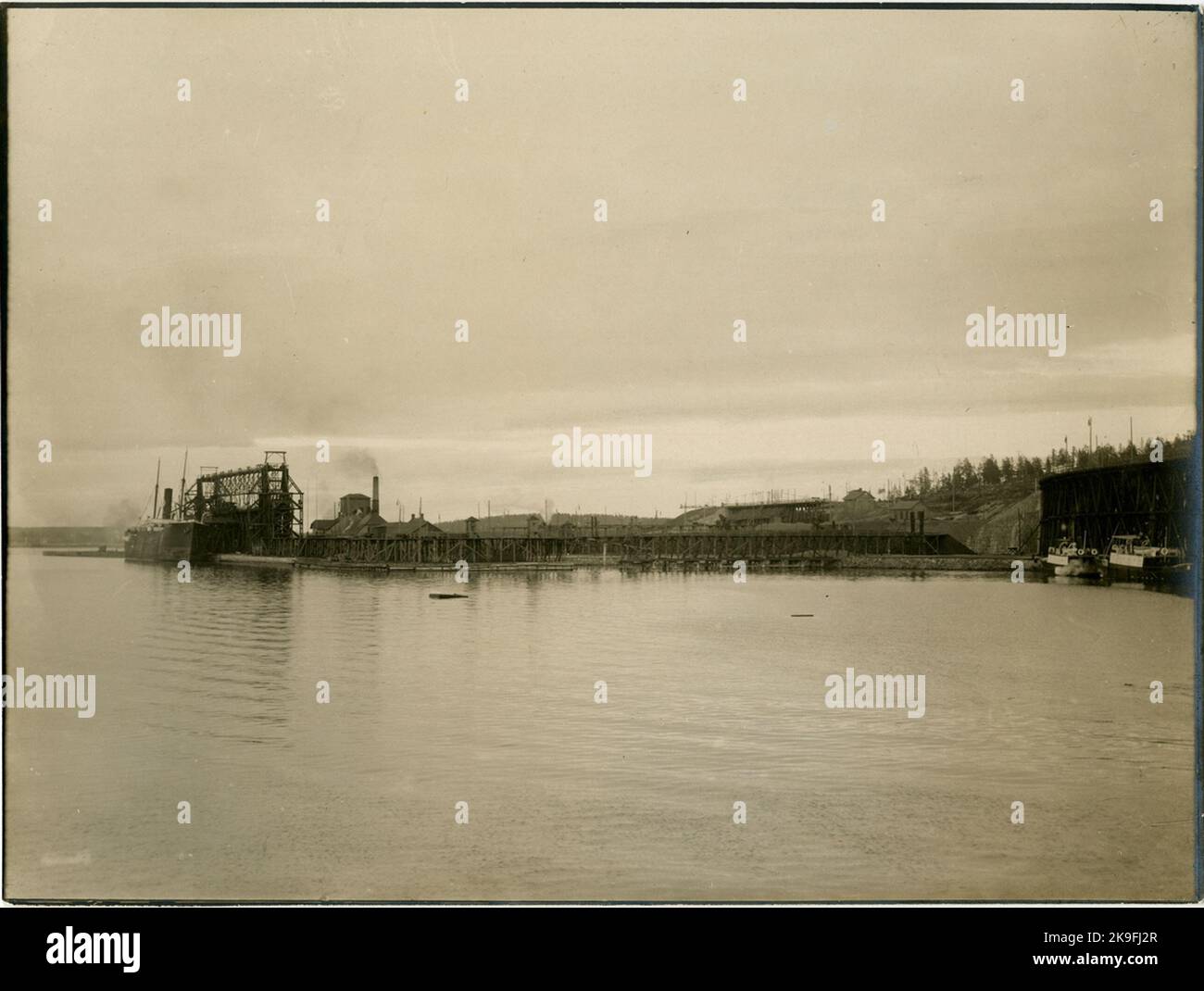 Sweden & Norway Railway - The ore loading in Luleå. View of the railway ...