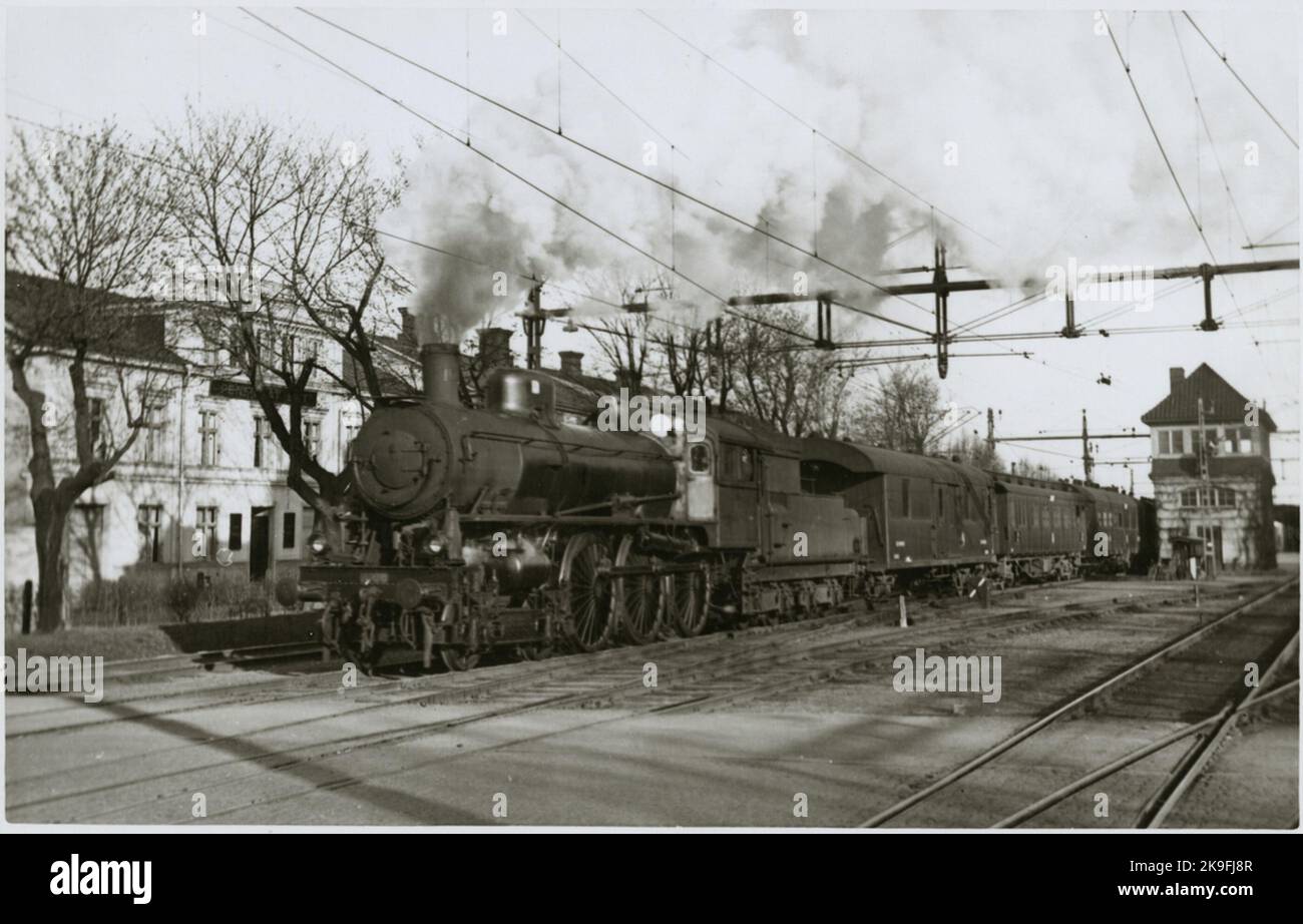The State Railways, SJ A2 steam locomotive at the yard at gear and ...