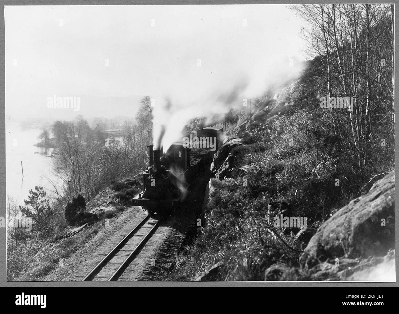 Munkedals Railway, MJ Lok 1 on the line between Munkedal's mill and ...