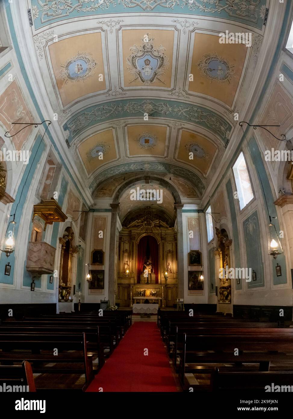 Interior view of the beautiful Church of Sao Martinho located in Sintra ...