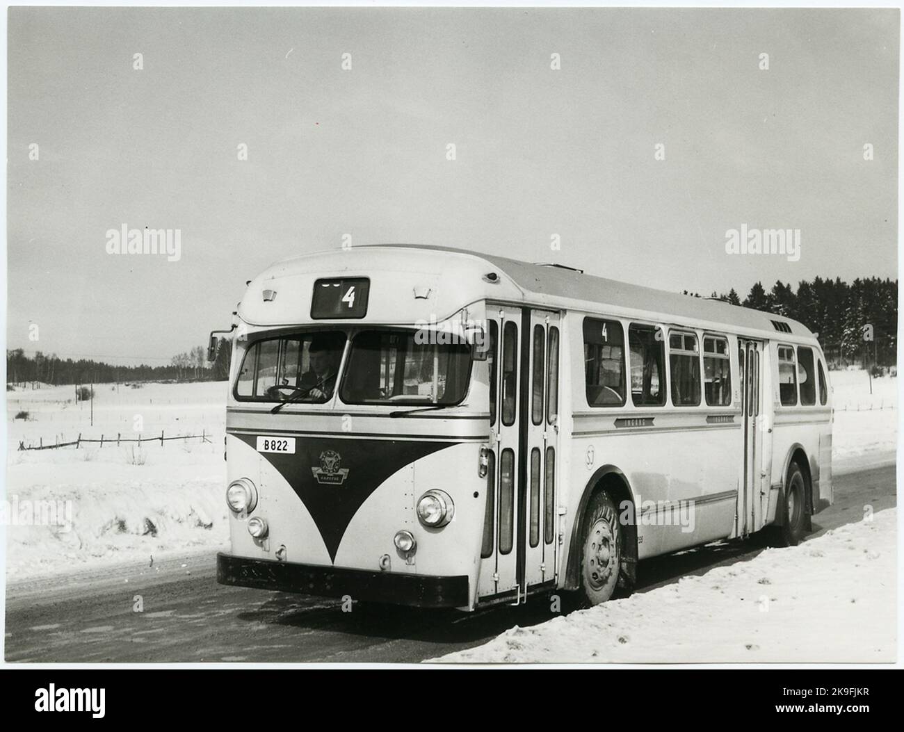 State Railways, SJ Bus and Driver Stock Photo - Alamy