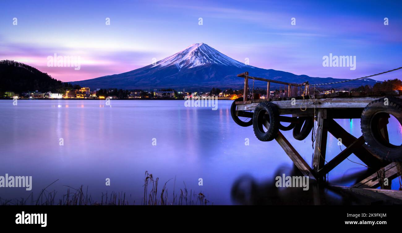 Mt.Fuji over lake Kawaguchi, Dawn Stock Photo - Alamy