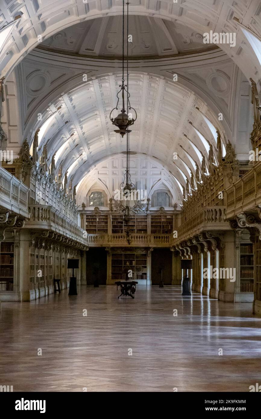 MAFRA, PORTUGAL - 29th JUNE 2022: Magnificent library architecture ...