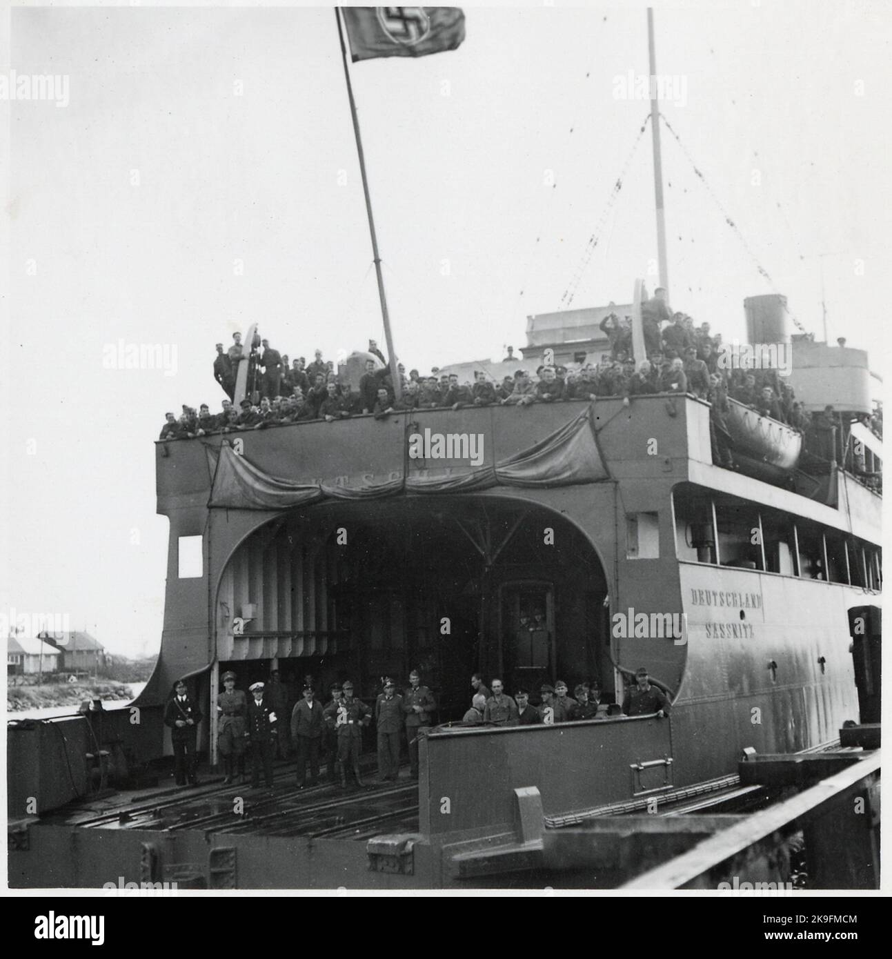 German train ferry "Deutschland" in Trelleborg harbor Stock Photo - Alamy