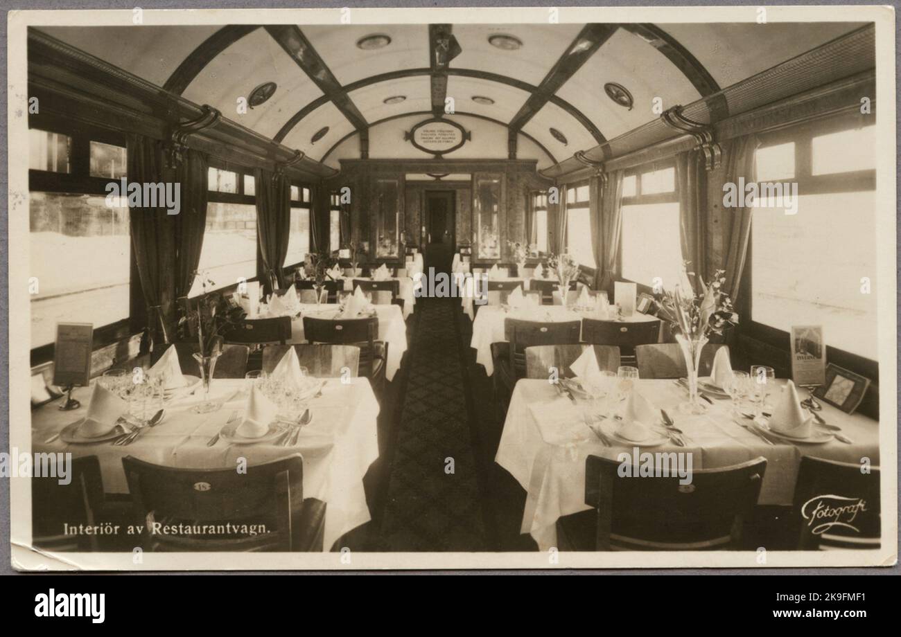 Interior image from the State Railways, SJ Restaurangvagn AB03A 2769 ...