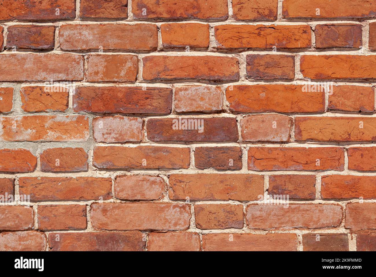 Orange red brick wall texture background Stock Photo - Alamy