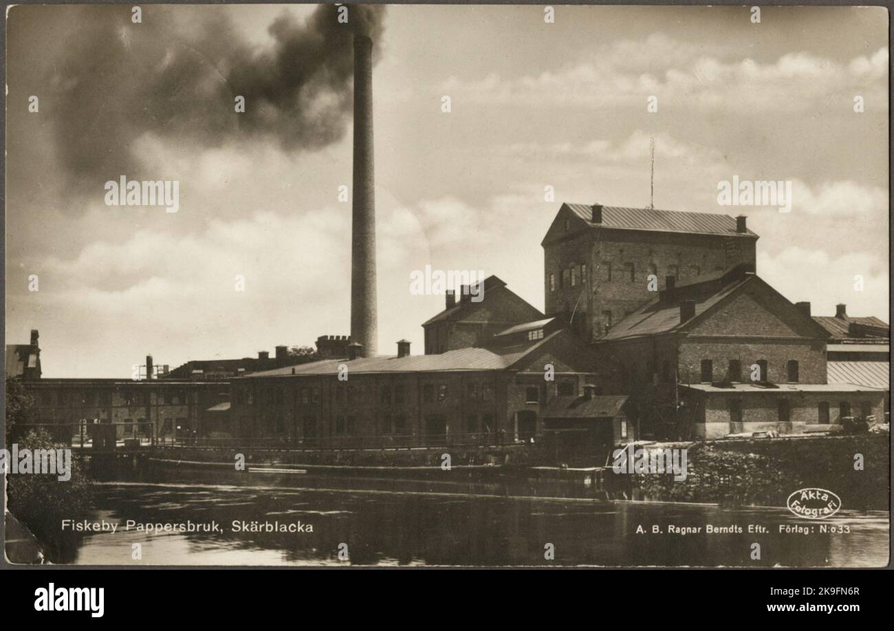 Paper mill at Motala stream Stock Photo - Alamy