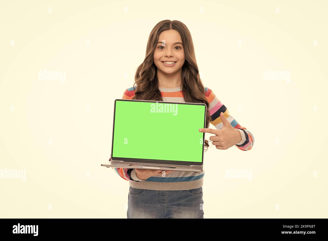 happy child study online education making presentation on computer copy ...