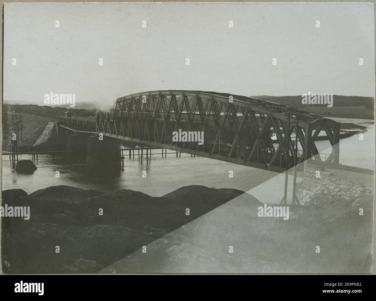 Bridge over Nordre River Stock Photo - Alamy