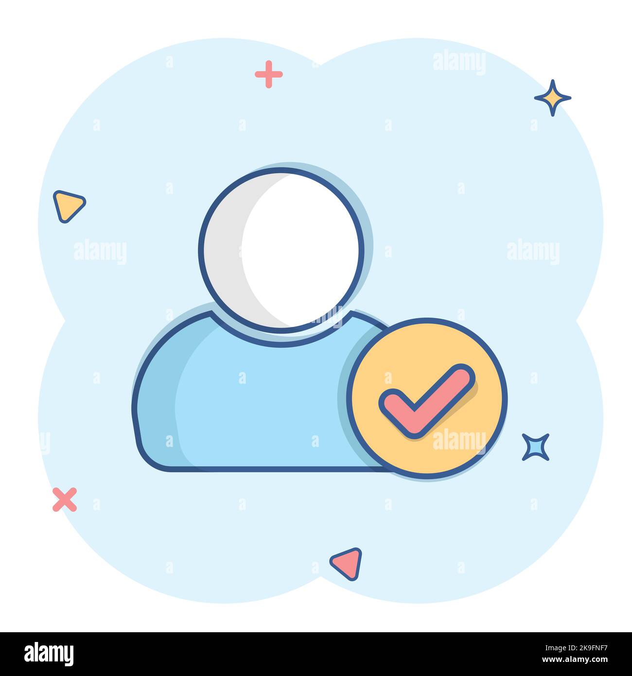 Login icon in comic style. People secure access cartoon vector ...