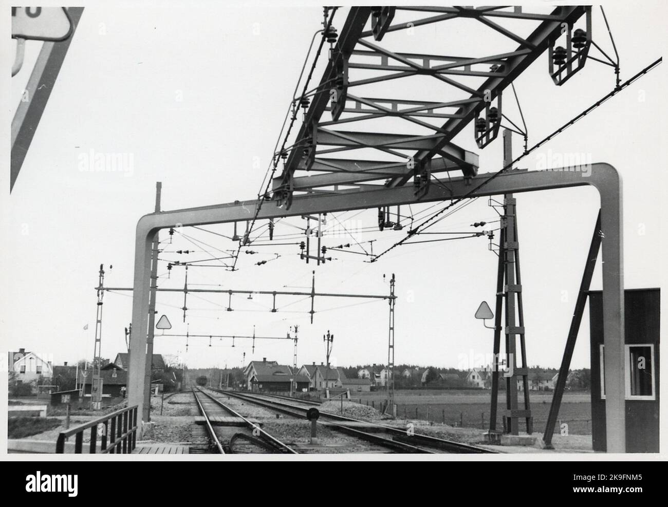 The double -track flap bridge over the Göta Canal in rail traffic mode ...