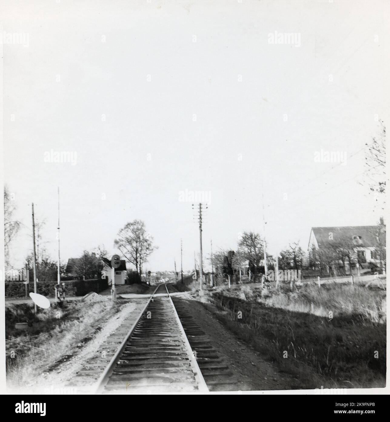 Railway crossing in Ivarstorp on the line between Rydsgård and Rynge ...