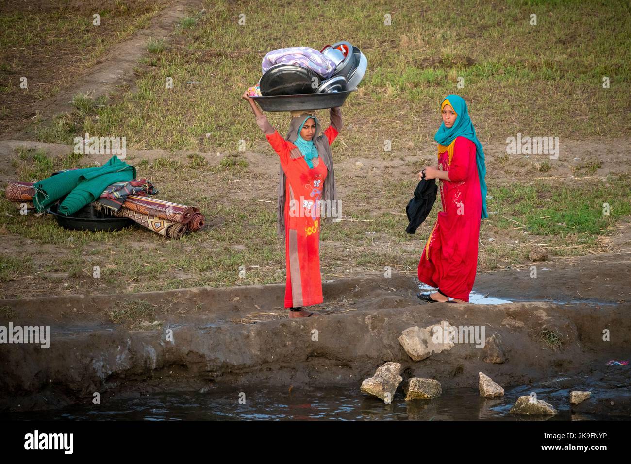 Girl washing in river hi-res stock photography and images - Alamy