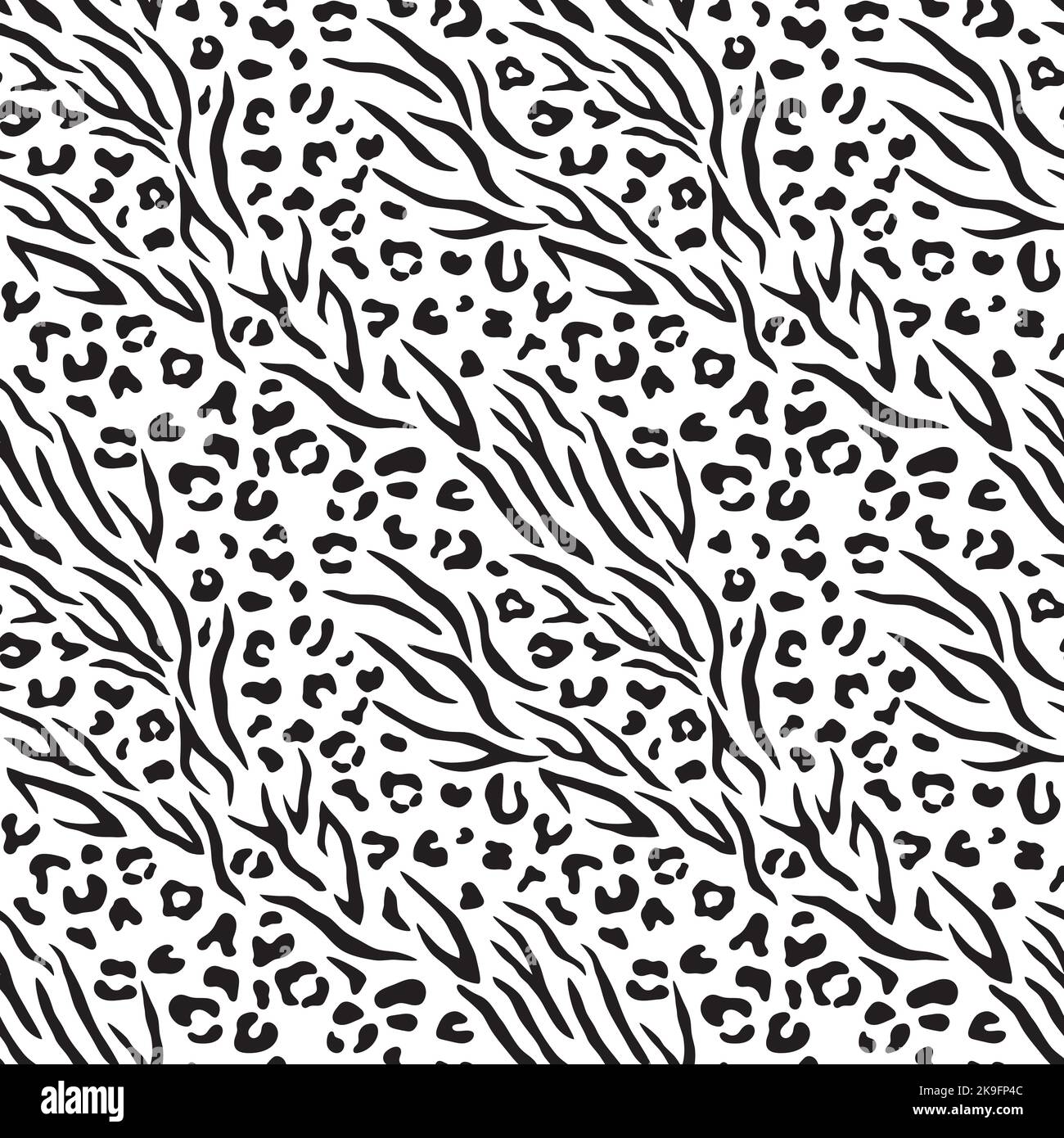 Zebra and leopard wildlife pattern Stock Vector Image & Art - Alamy