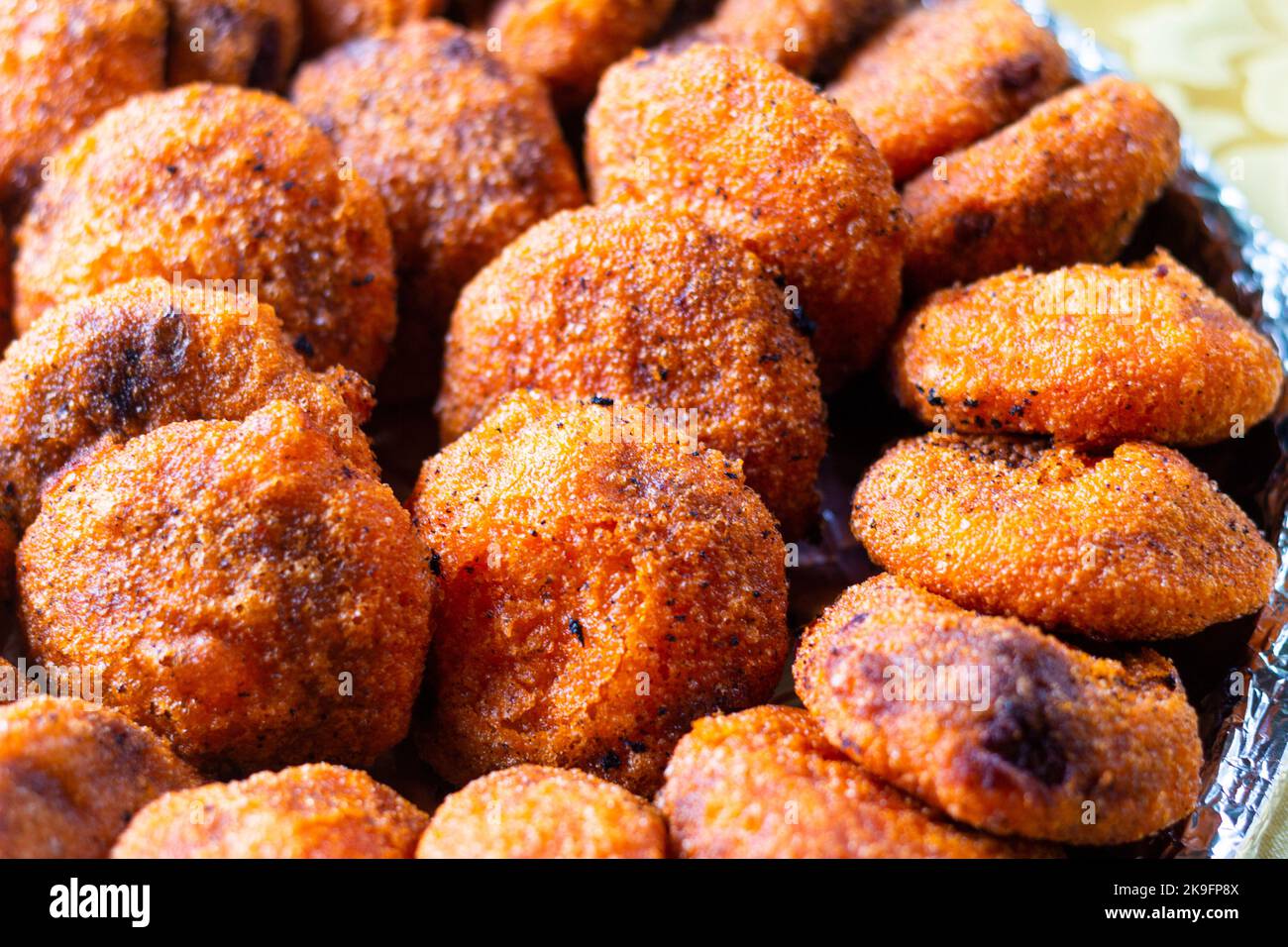 Buchi, local dessert made from rice flour and filled with sweet beans ...