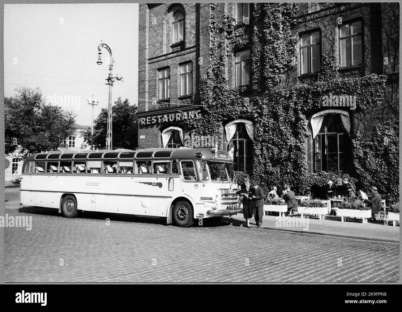 European bus on the way to Oslo. State Railways, SJ Bus 2284 Stock ...