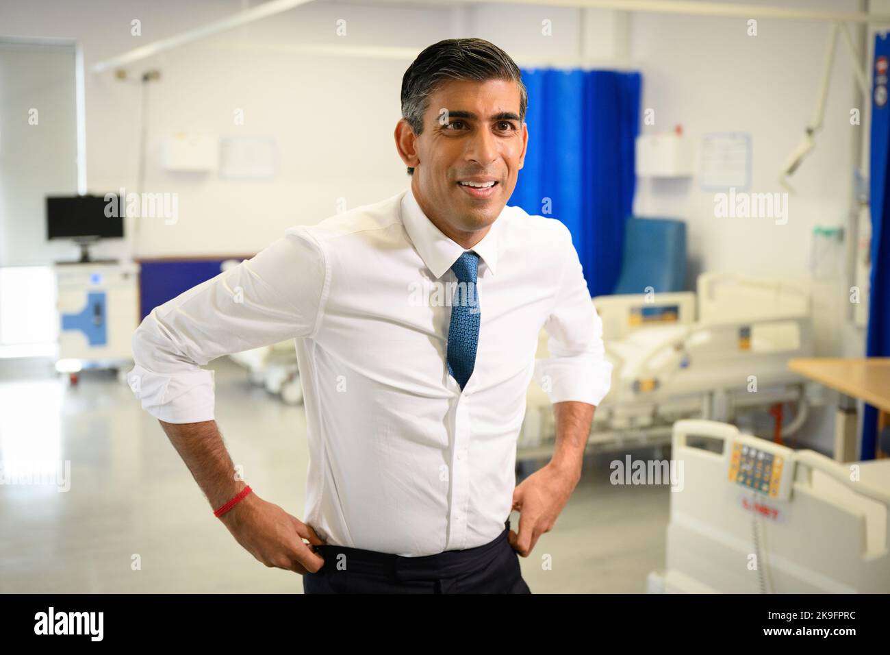 Prime Minister Rishi Sunak speaks to the media during a visit to ...
