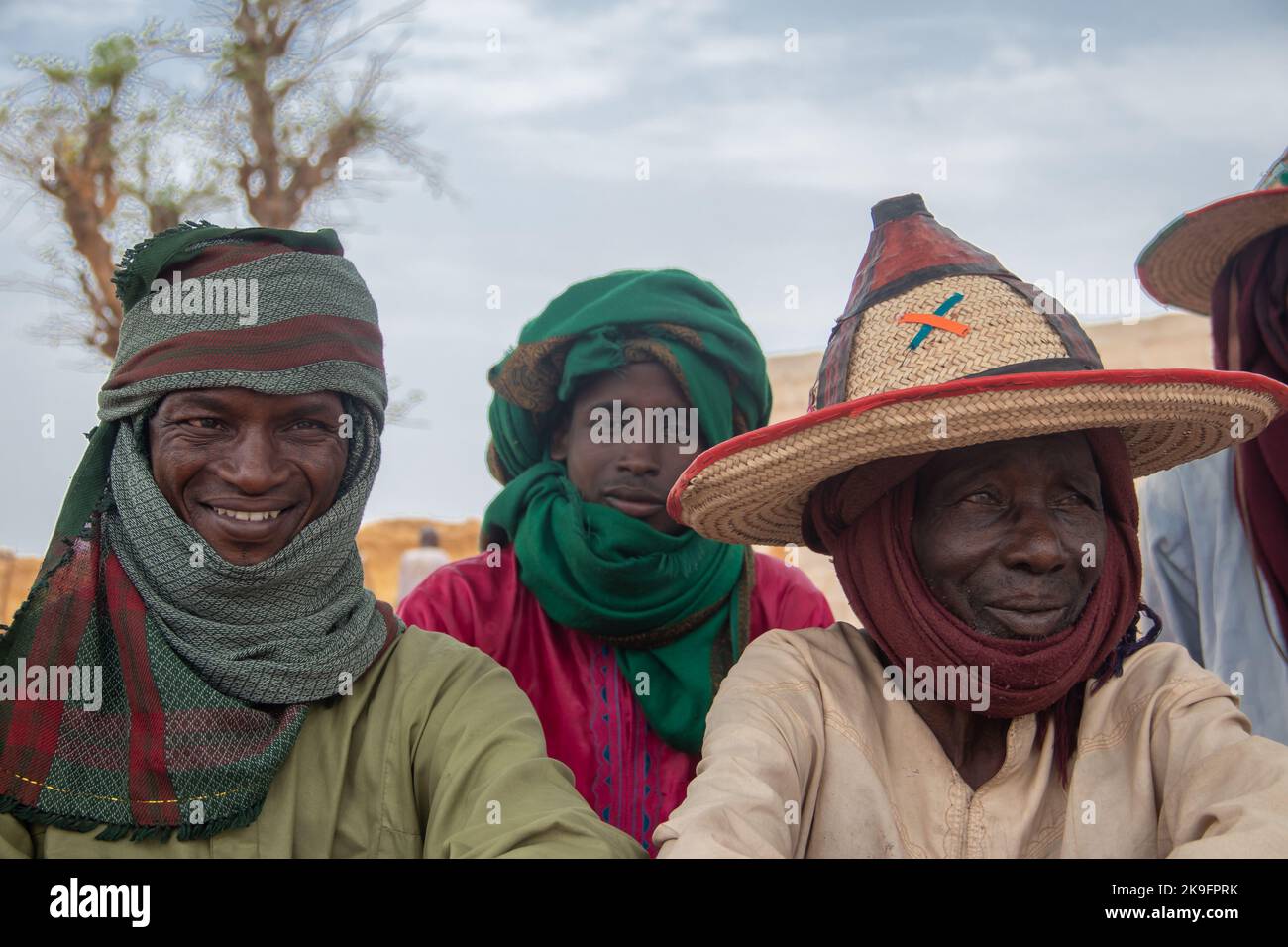 African tribes, Nigeria, Borno State, Maiduguri city. Members of Fulani ...