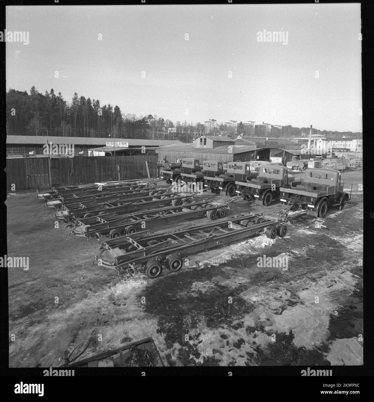 Drag vehicle of the Kaelble brand with Vagnbjörn trailer Stock Photo ...
