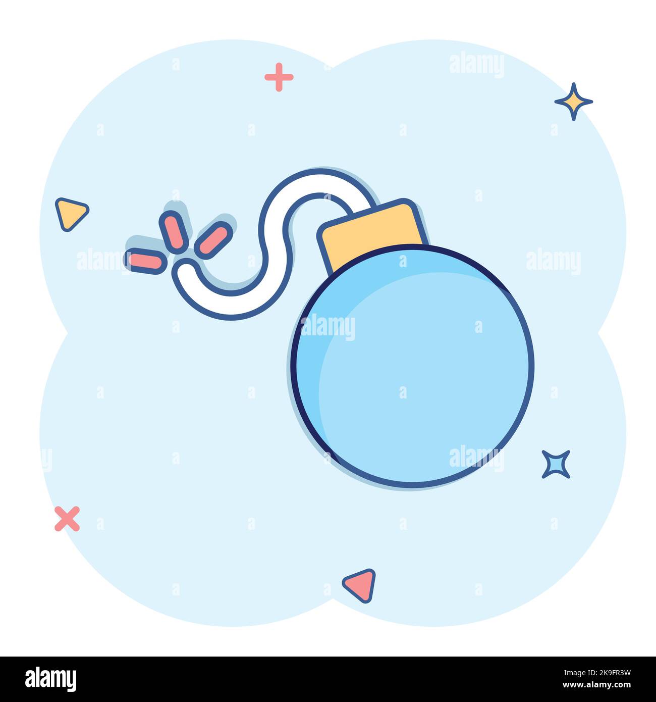 Bomb icon in comic style. Dynamite cartoon vector illustration on white ...