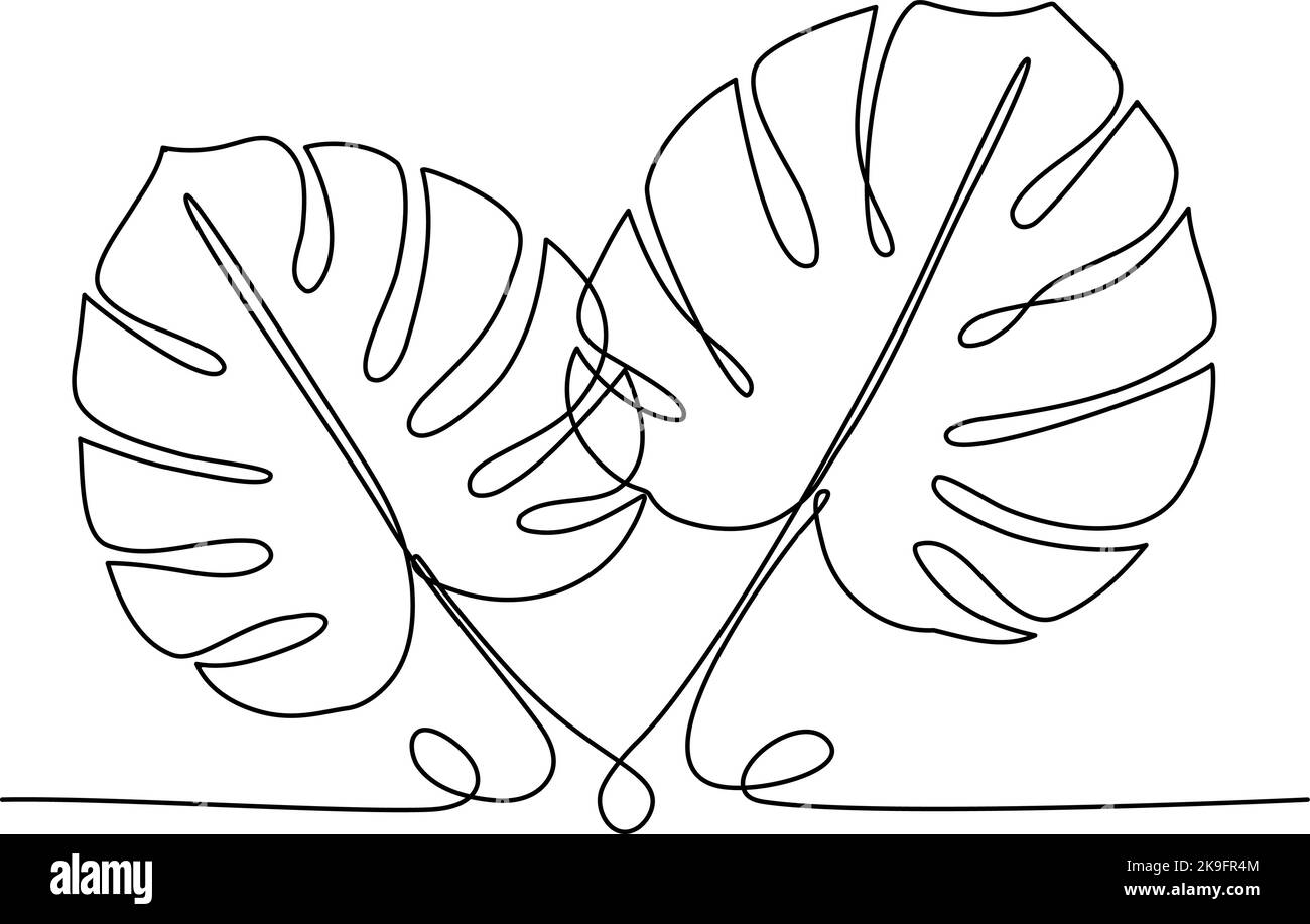 Monstera illustration art Cut Out Stock Images & Pictures - Alamy