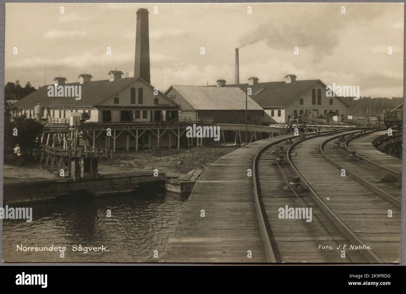 The sawmill in Norrsundet Stock Photo - Alamy