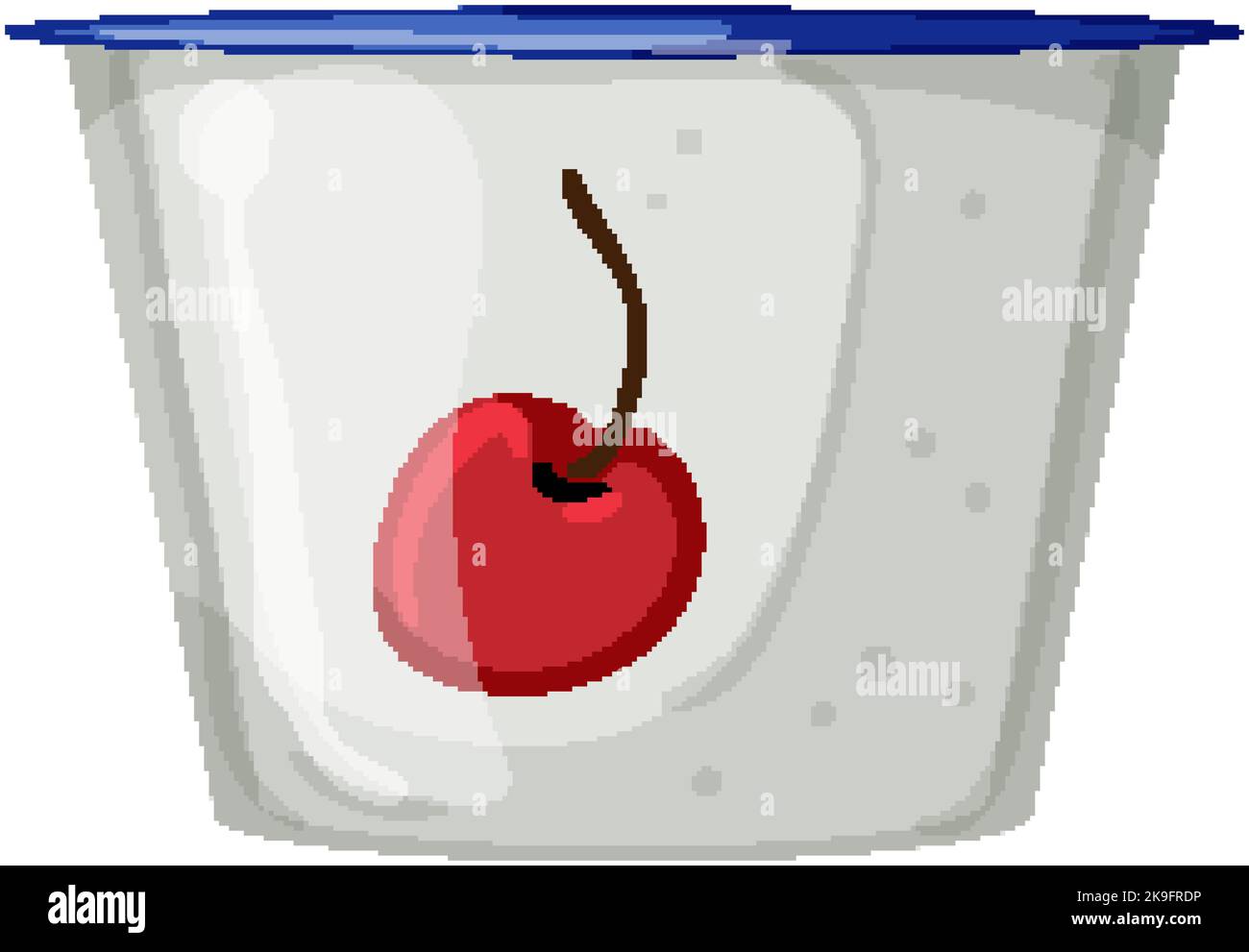 dessert yogurt package cartoon vector illustration Stock Vector Image ...