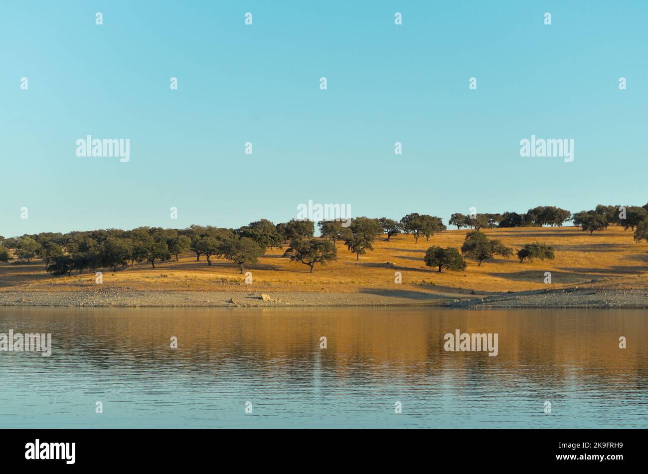 Lake of Campinho from the Alqueva Dam in Campinho, Alentejo, Portugal ...