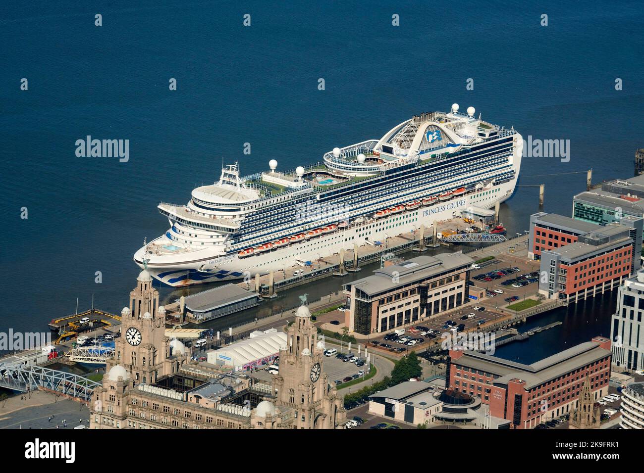 Cruise Ship Emerald Princess, Princess Cruises Company, at Liverpool ...