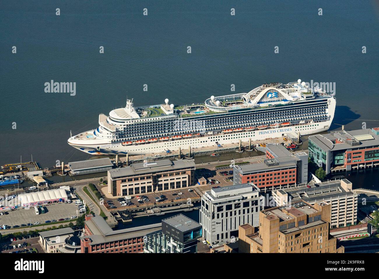Cruise Ship Emerald Princess, Princess Cruises Company, at Liverpool ...