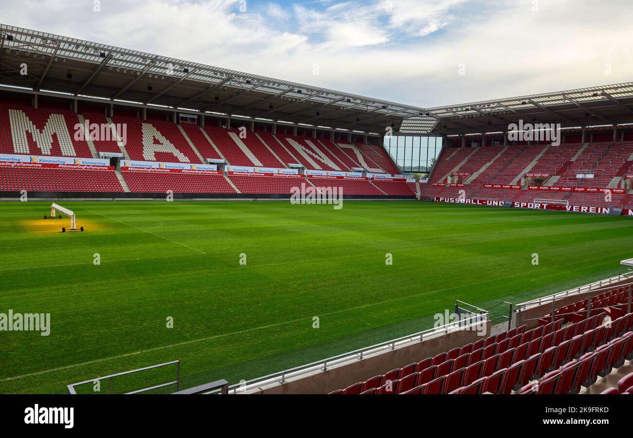 Pitch view at MEWA arena - the official playground of FC Maiz 05 Stock ...