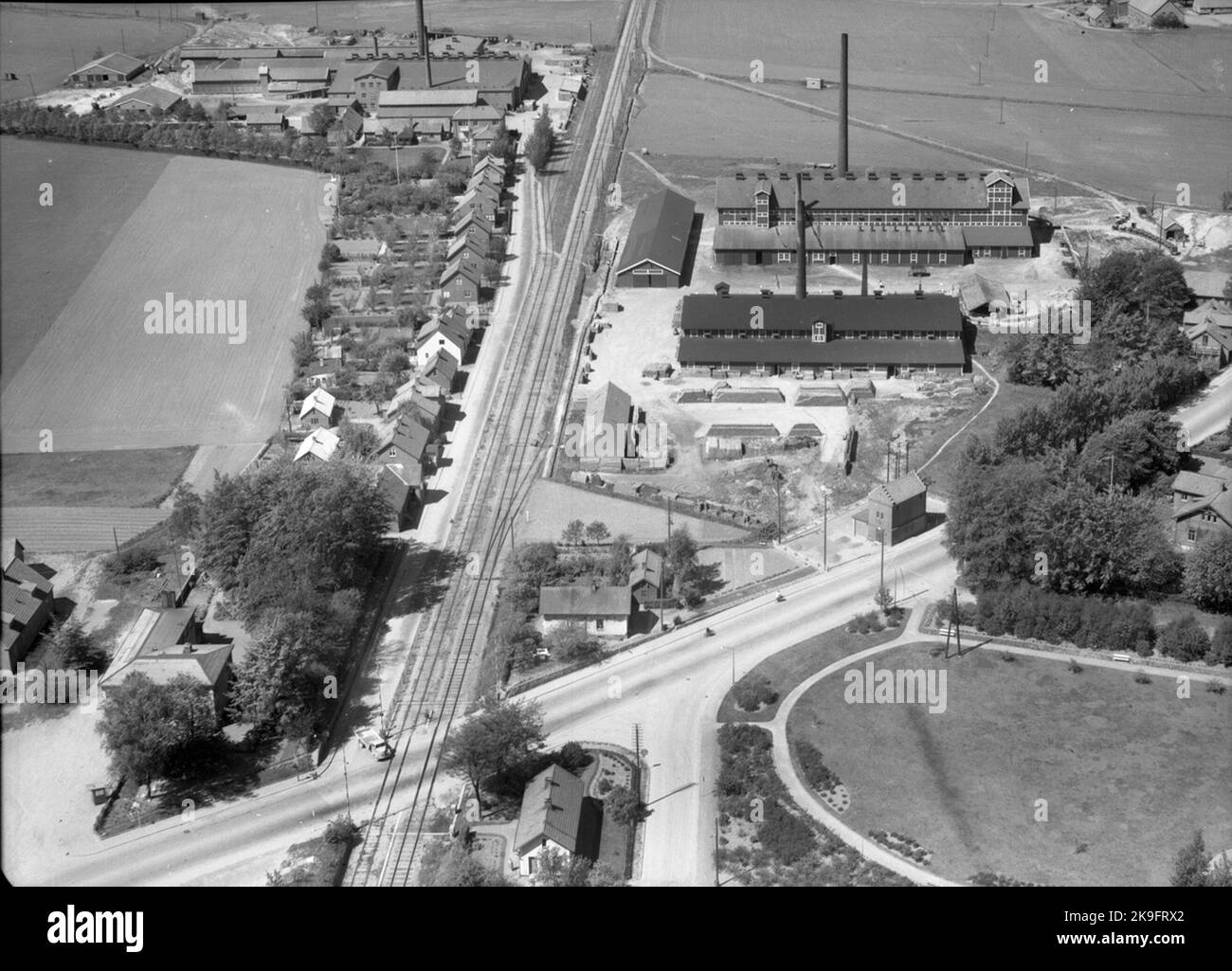 Aerial photo over the station station built in 1893 by Mötoj, Malmö ...