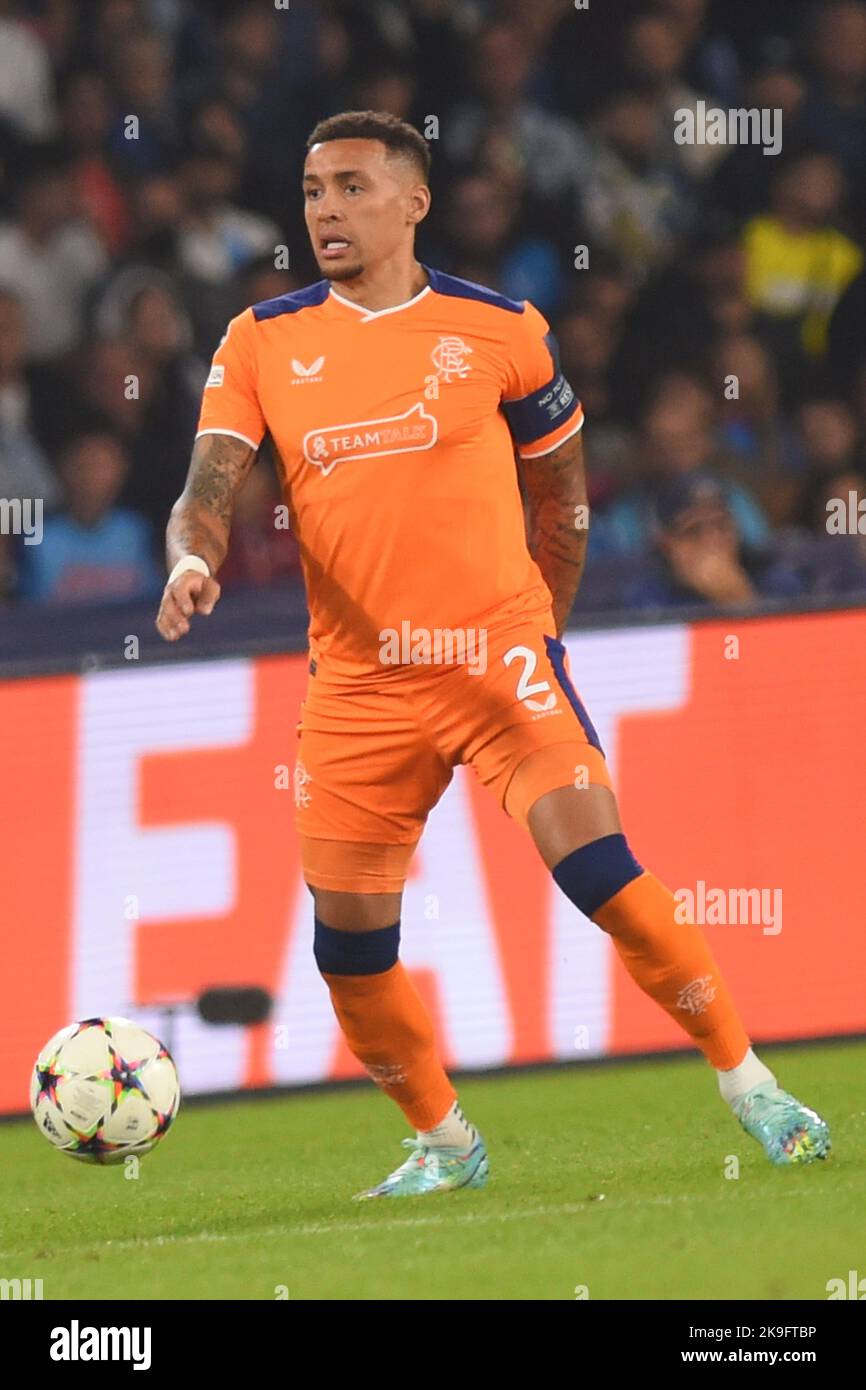 Naples, Italy. 26th Oct, 2022. James Tavernier Rangers Football Club in ...