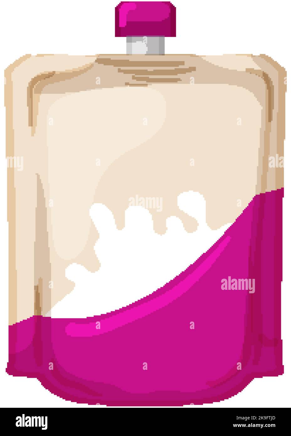 dairy yogurt package cartoon vector illustration Stock Vector Image ...