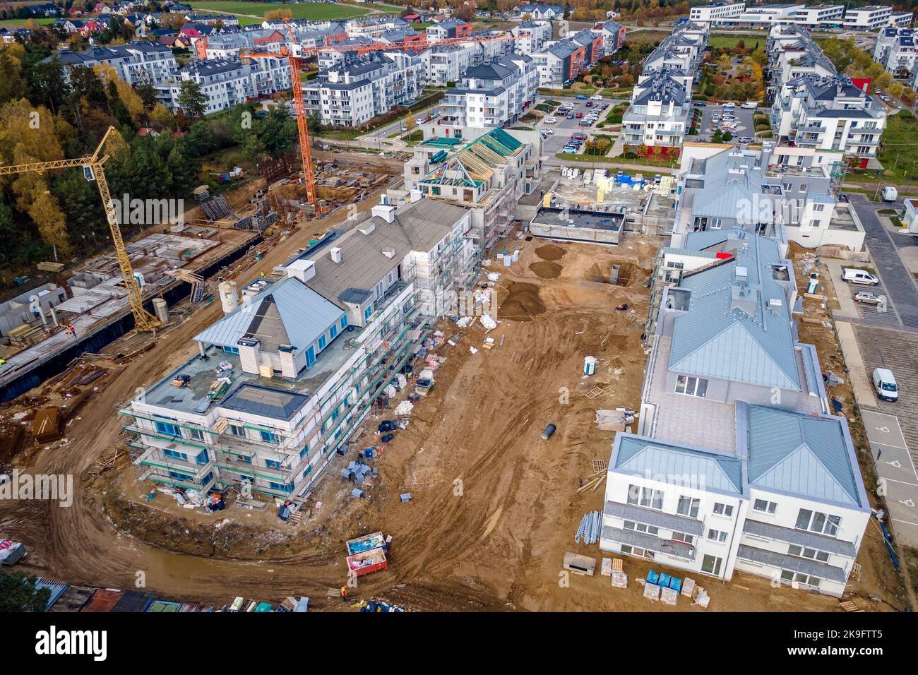 construction site for multi-family buildings built by the developer ...