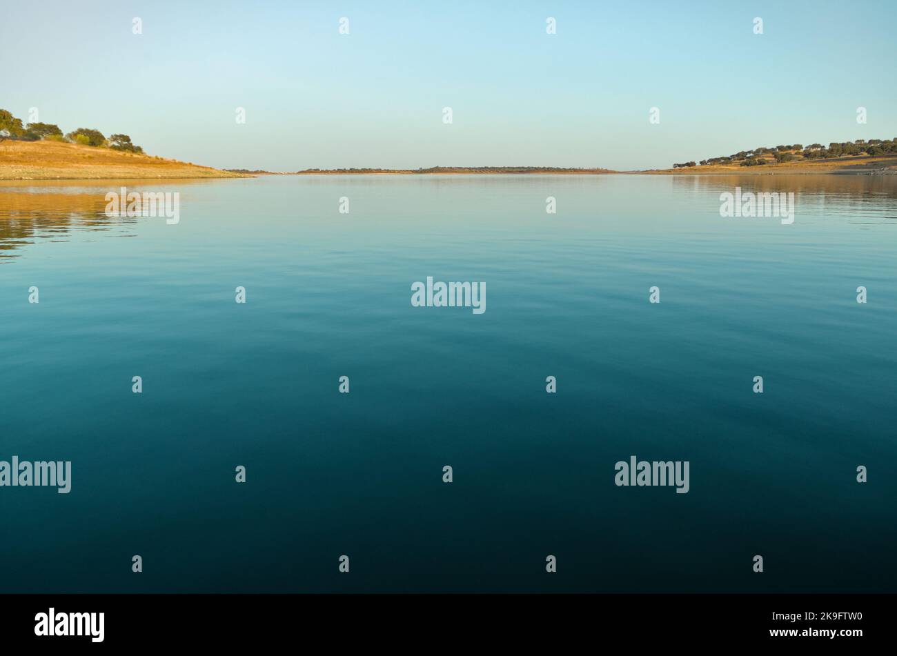 Lake of Campinho from the Alqueva Dam in Campinho, Alentejo, Portugal ...