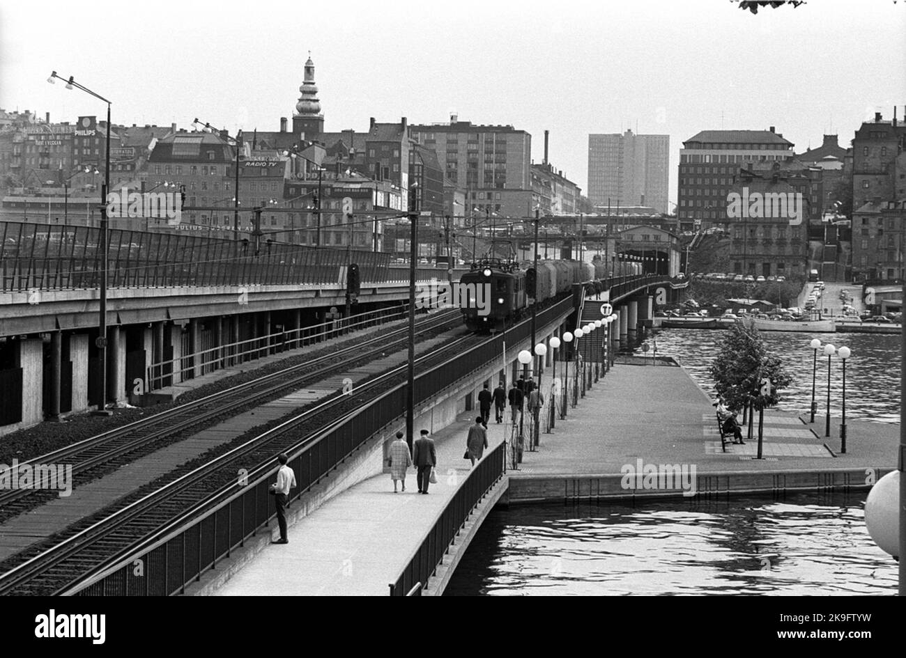 The garbage train "Silverpilen", on the line just north of the ...