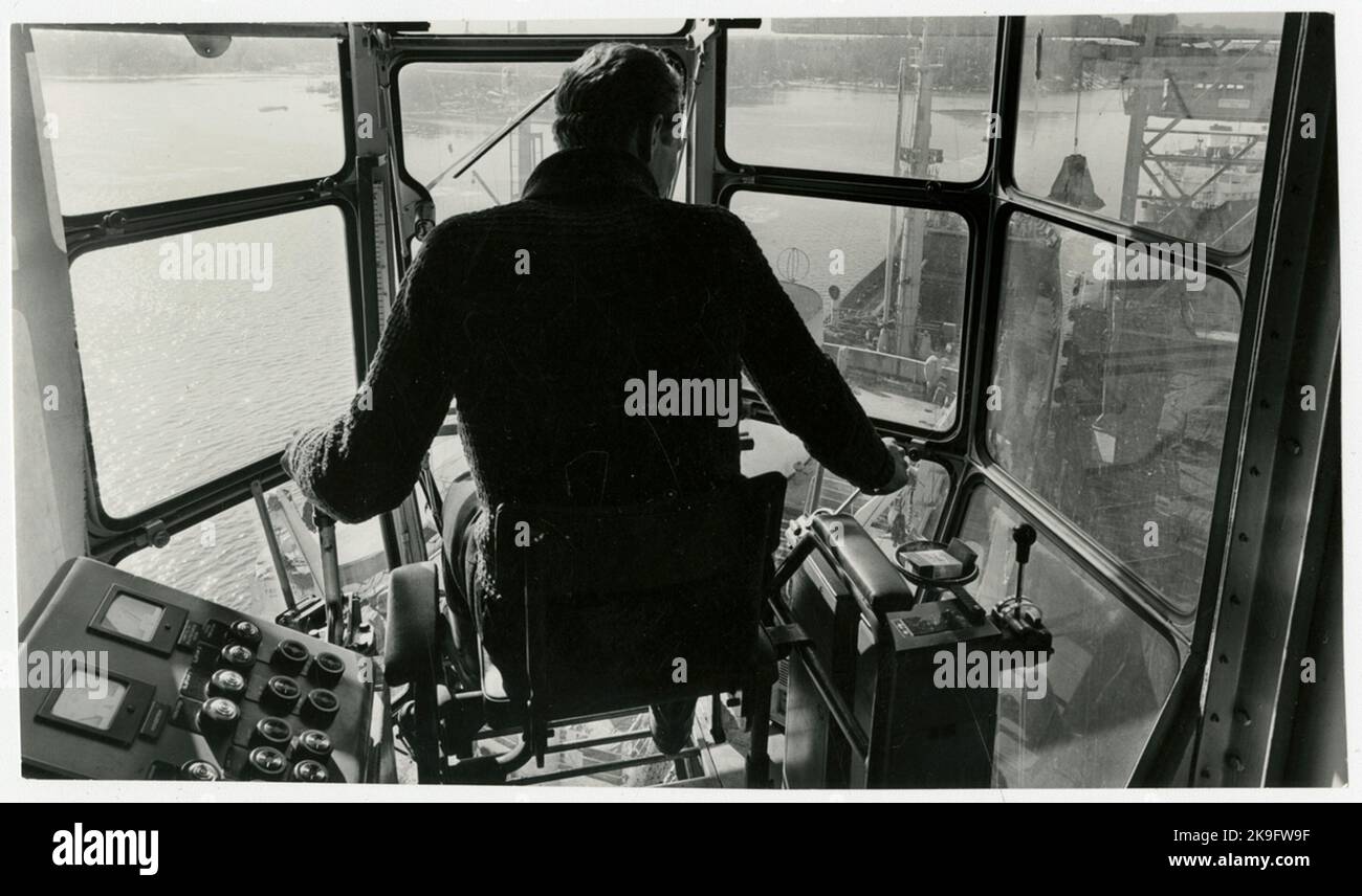 Crane control cabin Stock Photo - Alamy