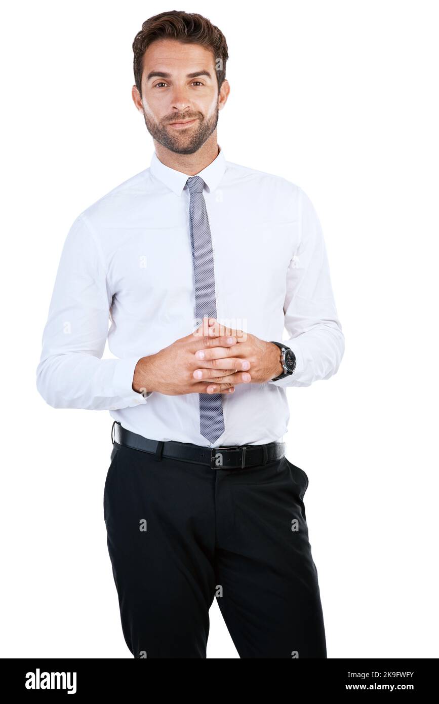 The way to succeed in business is to be determined. Studio shot of a ...