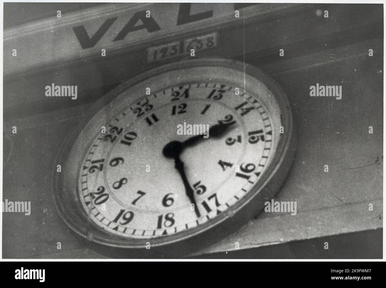 The clock at Valla station Stock Photo - Alamy
